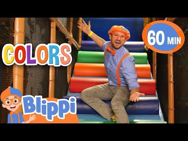 Blippi Explores Billy Beez Indoor Playground | Learn Colors for Kids ...