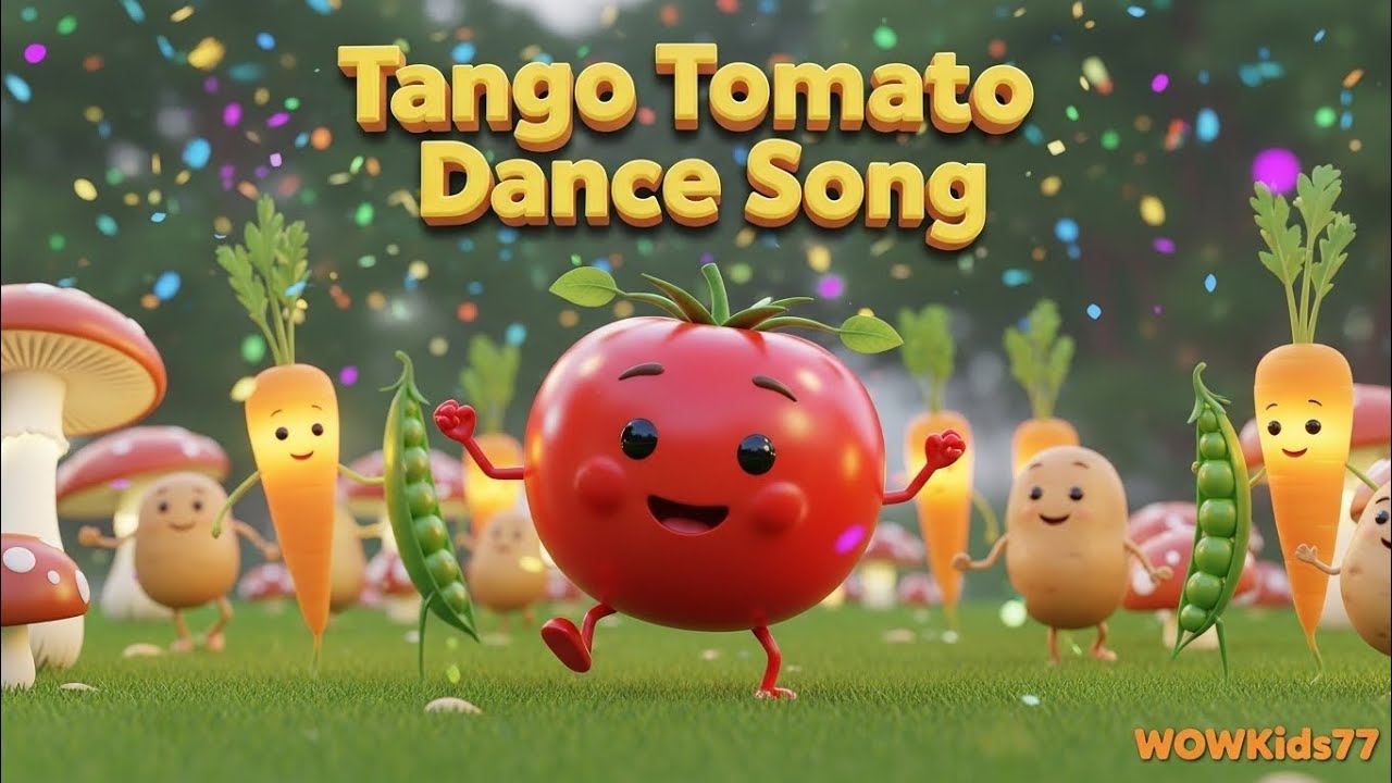 "Tango Tomato Dance Song | Funny Kids Cartoon Rhyme | 3D Animated ...