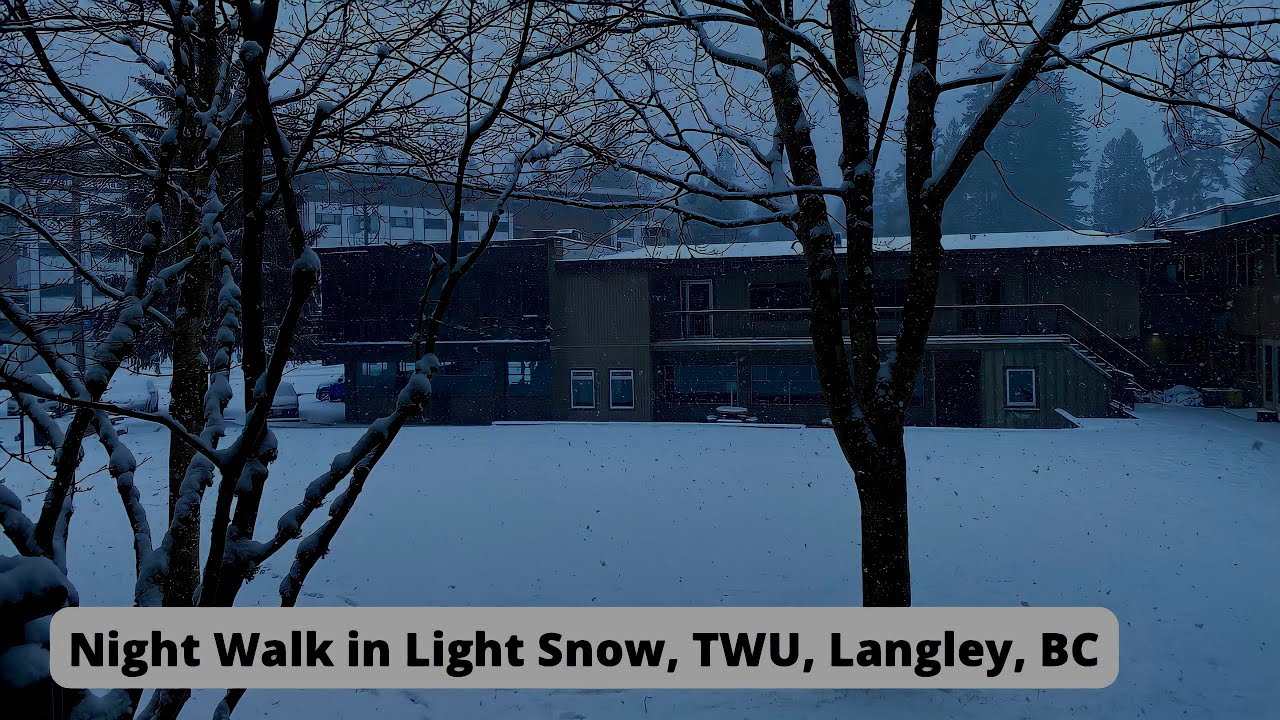Night Walk in Light Snow, Trinity Western University Night Walk ...