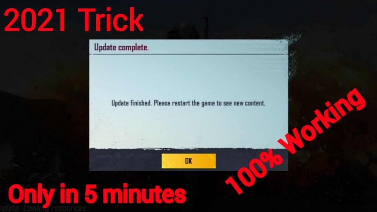 Bgmi Updated Finished. Restart the game to see new content | 2021 trick ...