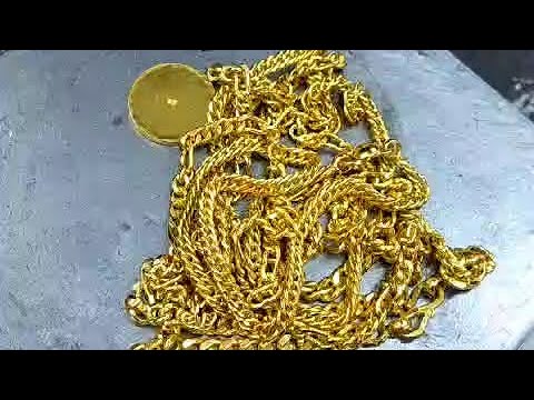 Gold chain making - YouTube
