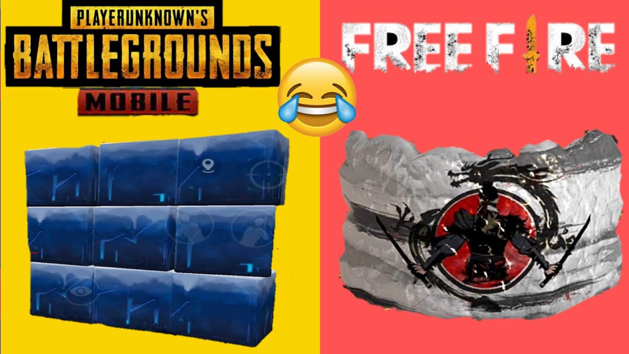 PUBG ICE WALL VS FREE FIRE GLOO WALL - YouTube