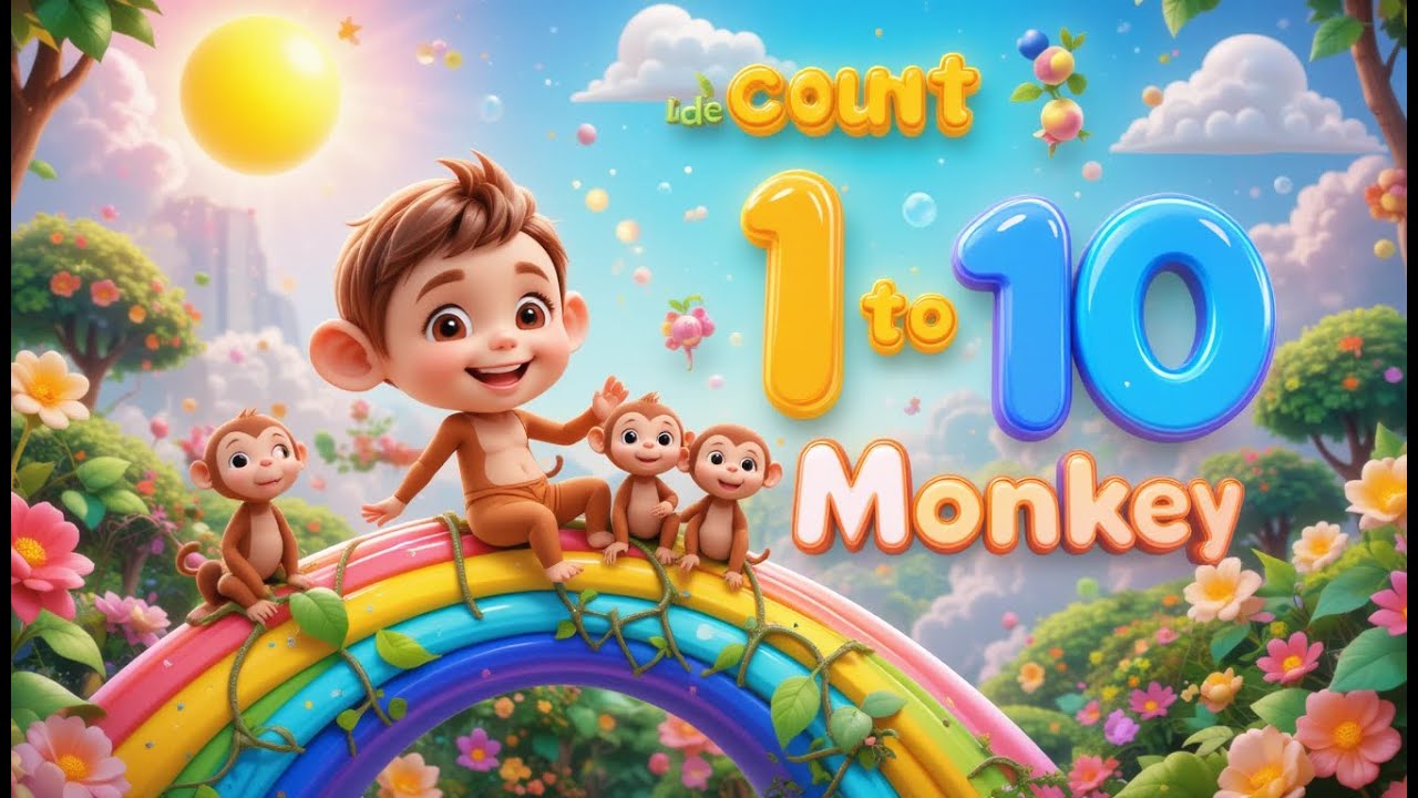 Monkey Counting 1 to 10 | Fun Number Song for Kids with Monkeys - YouTube