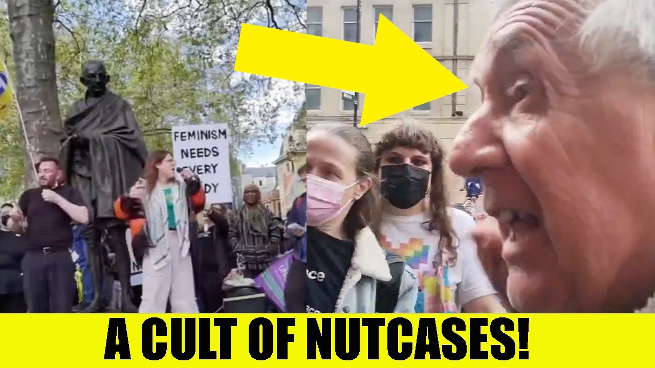 INSANE Left Wing Male Activists SCREAM in Women’s Faces At Protests ...