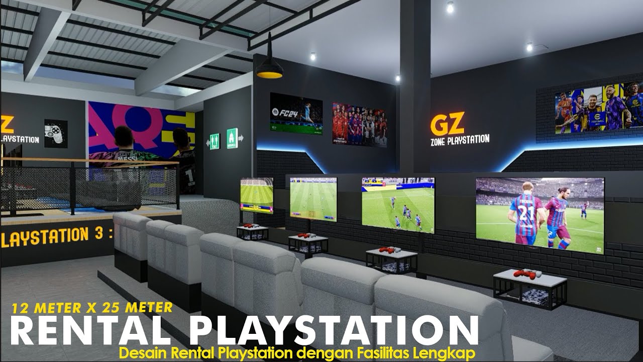 FASILITAS BEJIBUNG !!! MAKEOVER RENTAL PLAYSTATION 12 x 25 METER DENGAN ...