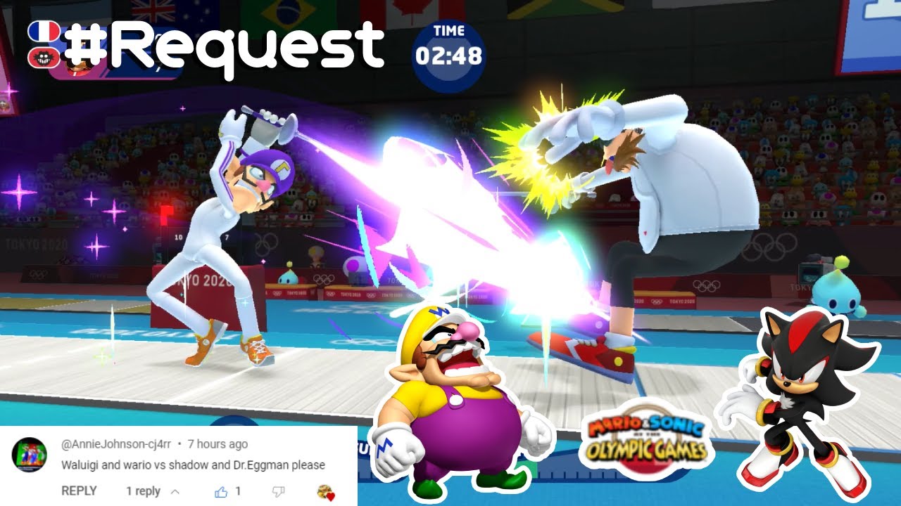 Waluigi & Wario VS Dr.Eggman & Shadow Gameplay (2 Players) | MARIO AND ...