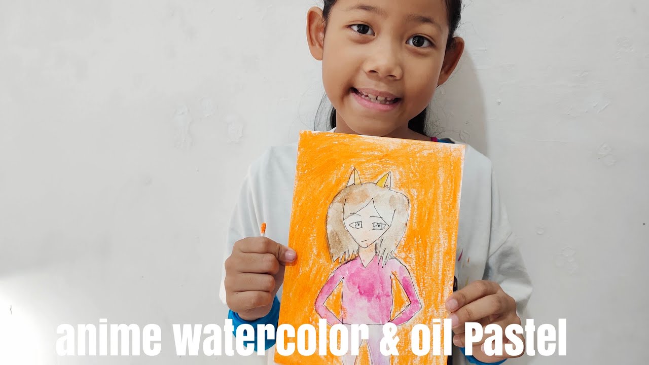 Anime Watercolor & Oil Pastels - Ainamanya #122 - YouTube