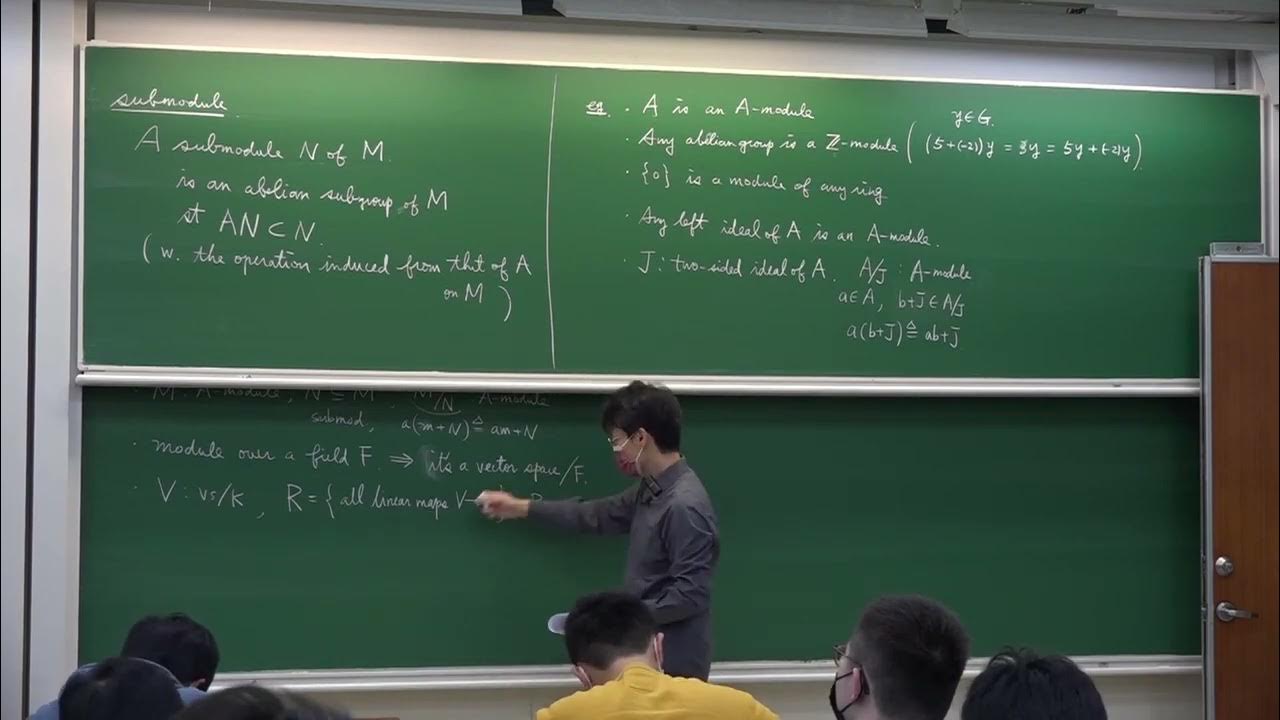 20230222 Algebra II Lecture 1 Module theory. - YouTube
