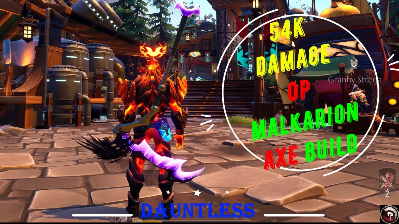 Dauntless - 54K Damage Malkarion Axe Build - YouTube