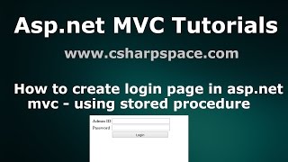 How to create login page in asp.net mvc - using stored ... | Doovi