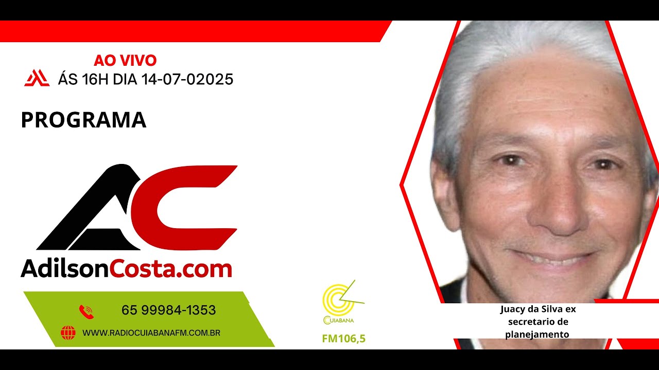 Transmissão ao vivo com Adilson Costa 15/07/25 - YouTube