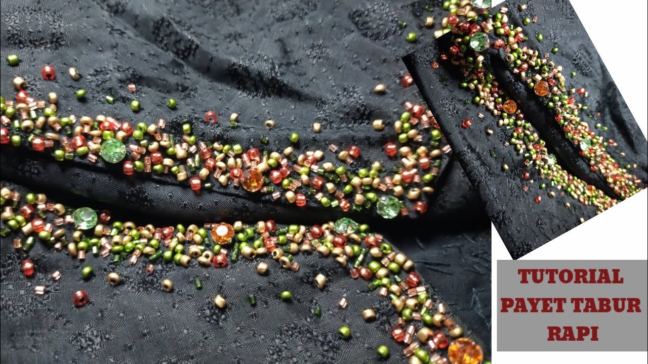 Teknik jahit Payet pasir mix| how to learn beading basics | easy and ...