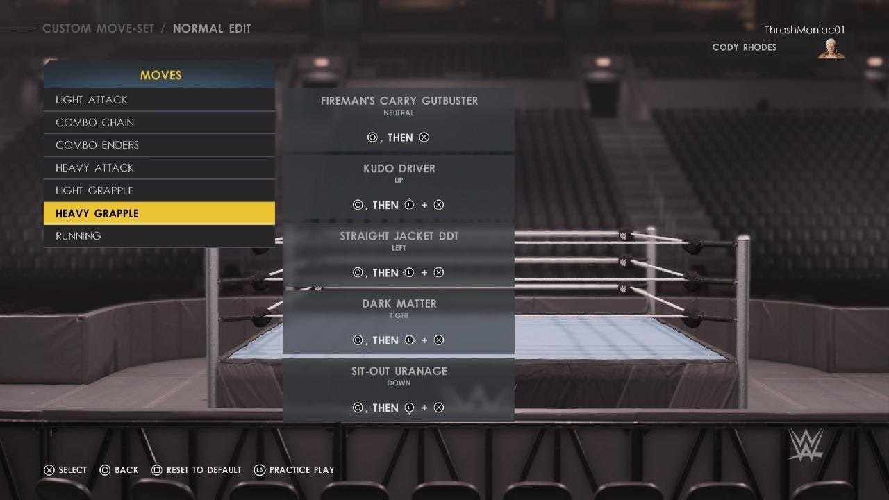 WWE 2K22 | Cody Rhodes Updated Moveset - YouTube