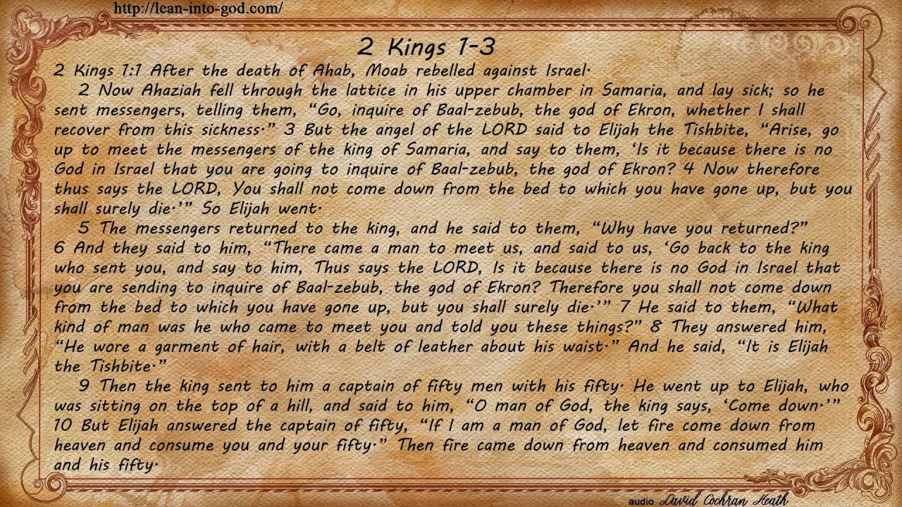 2 Kings 1 3 YouTube