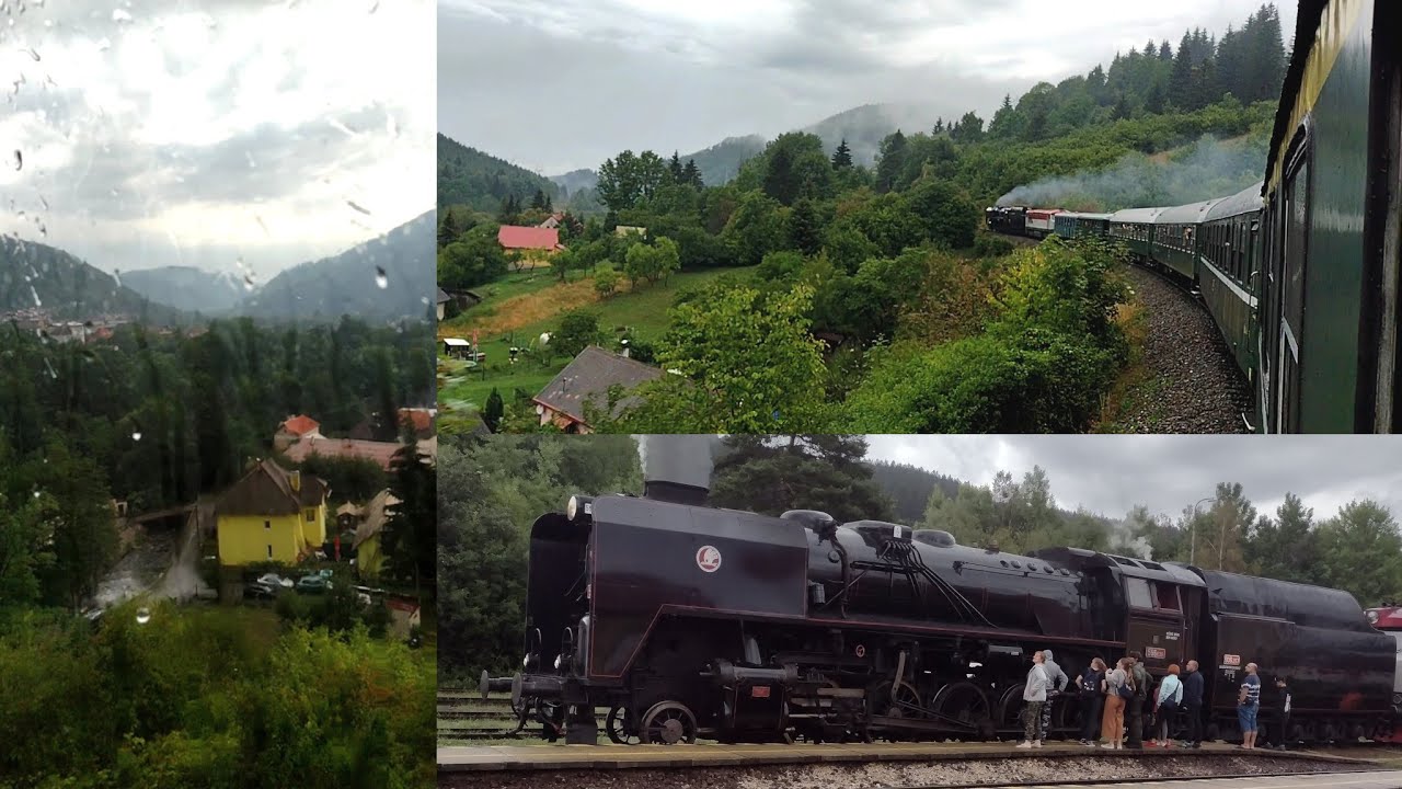 Atmospheric Rainy Steam Train Ride on the Slovak Semmering with ČSD 486 ...