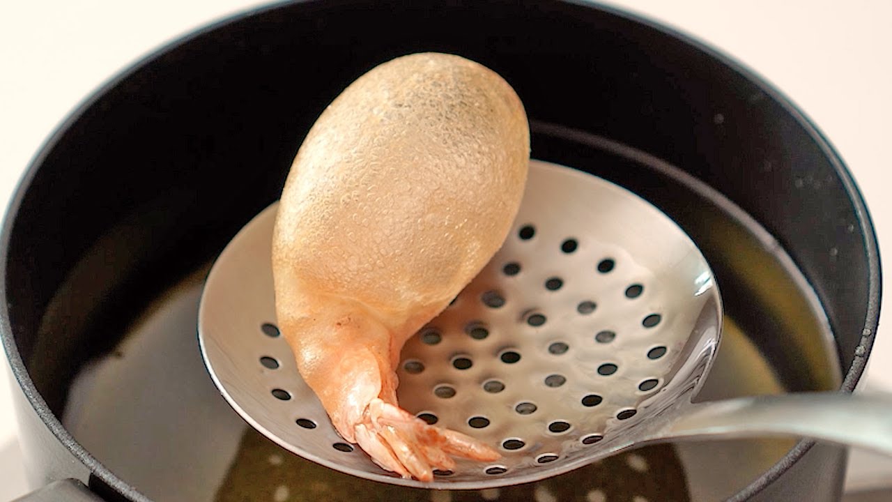 풍선 새우! 팡팡💨 커지는 풍선 새우튀김 만들기 (Balloon Shrimp, Fried Shrimp Recipe ...