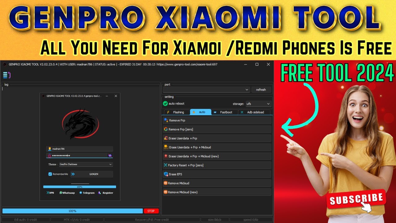 GENPRO Xiaomi Tool v2.02: Best FRP Unlock, Factory Reset & Mi Account ...