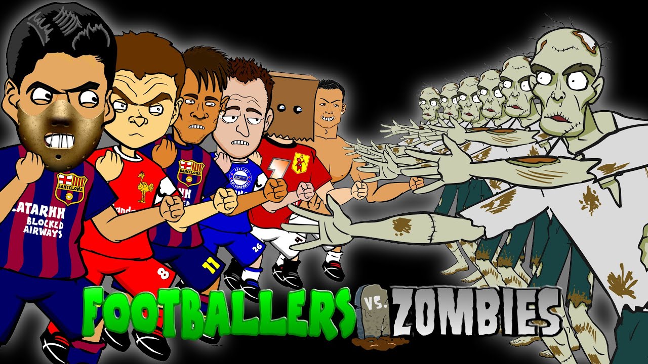 ⚽️FOOTBALLERS vs ZOMBIES💀 feat. Suarez, Ronaldo, Neymar! (Halloween ...