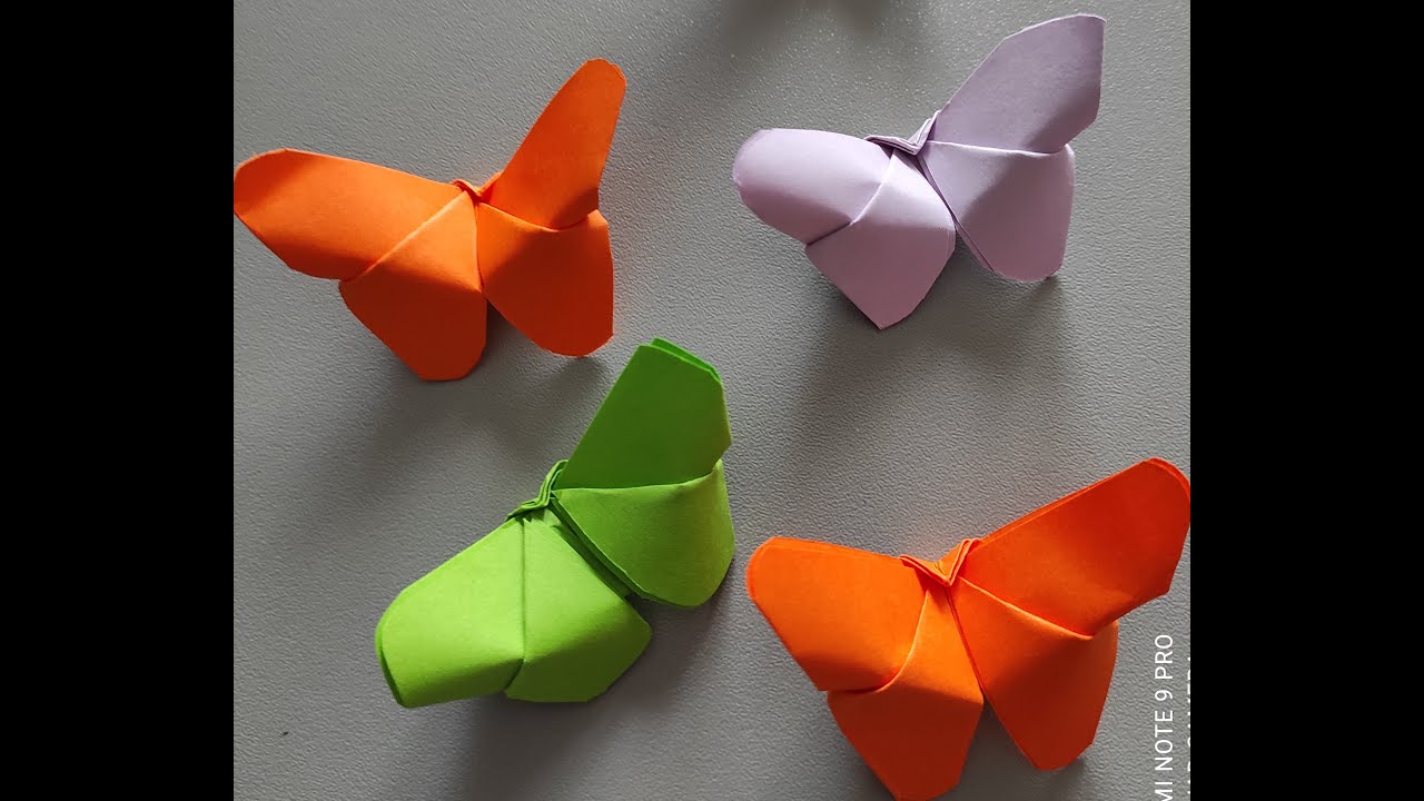 Motylek origami #diy #tutorial #handmade #origami#rekodzielo - YouTube