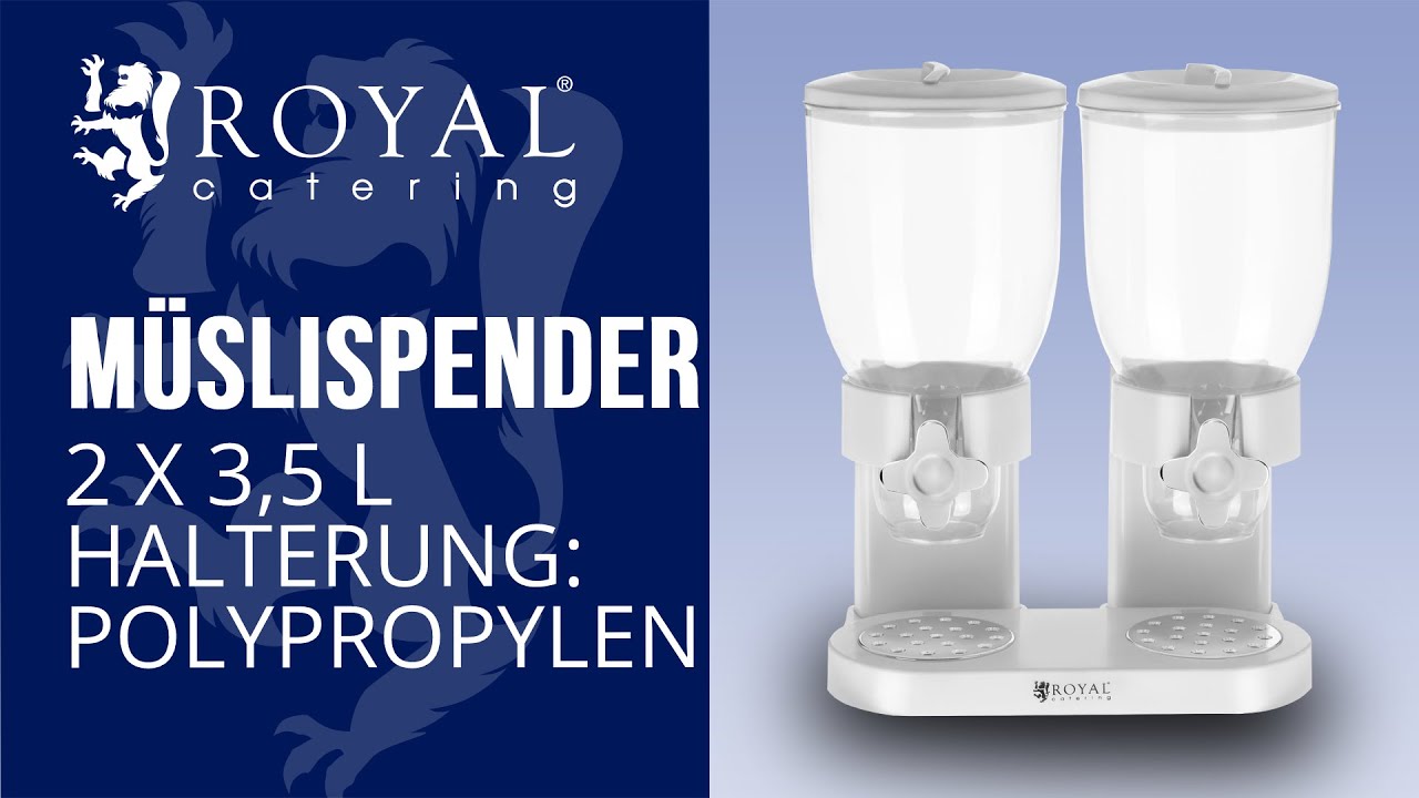Müslispender Royal Catering RCCS-7L/2 | Produktpräsentation - YouTube