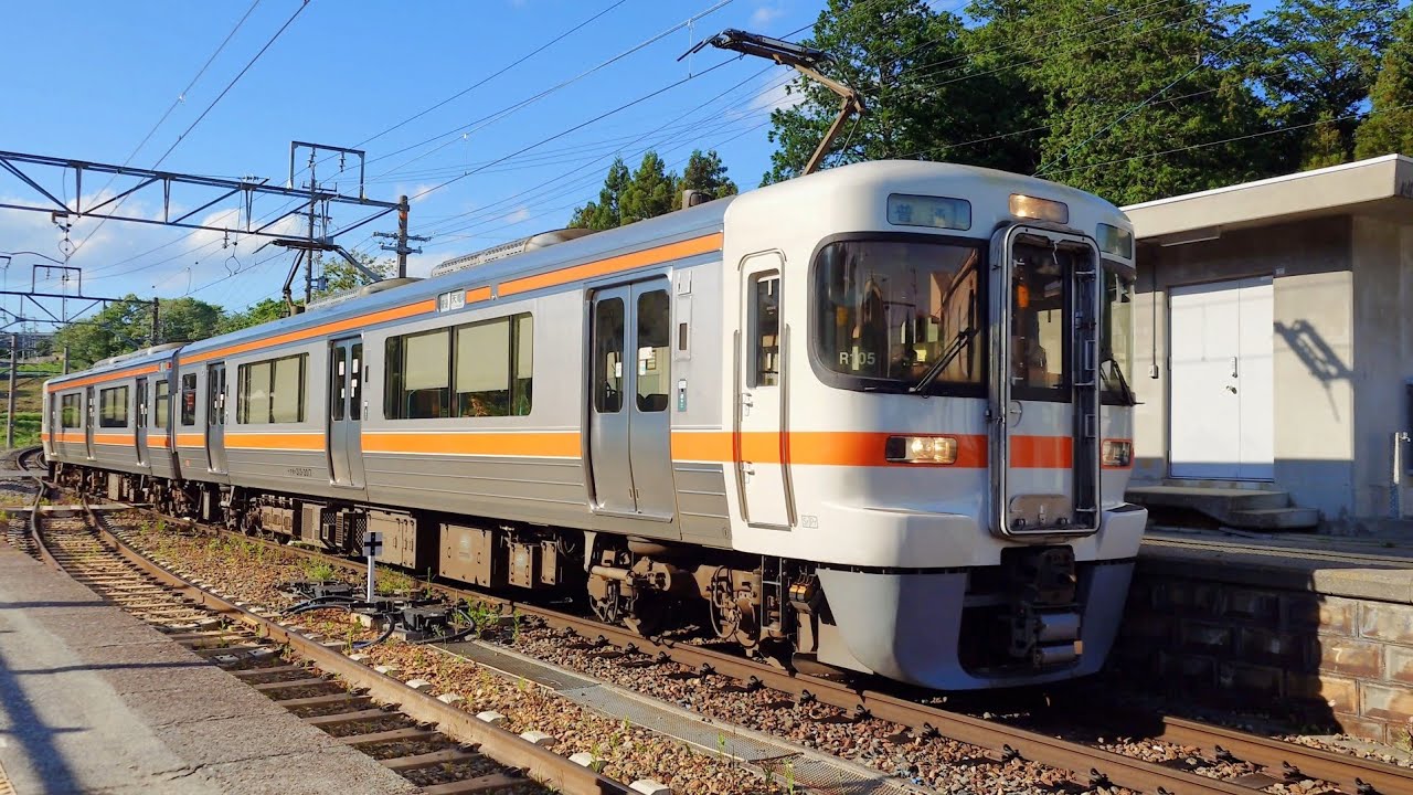 313系飯田線普通天竜峡行き上片桐駅到着 Series 313 Iida Line Local Service for Tenryukyo ...