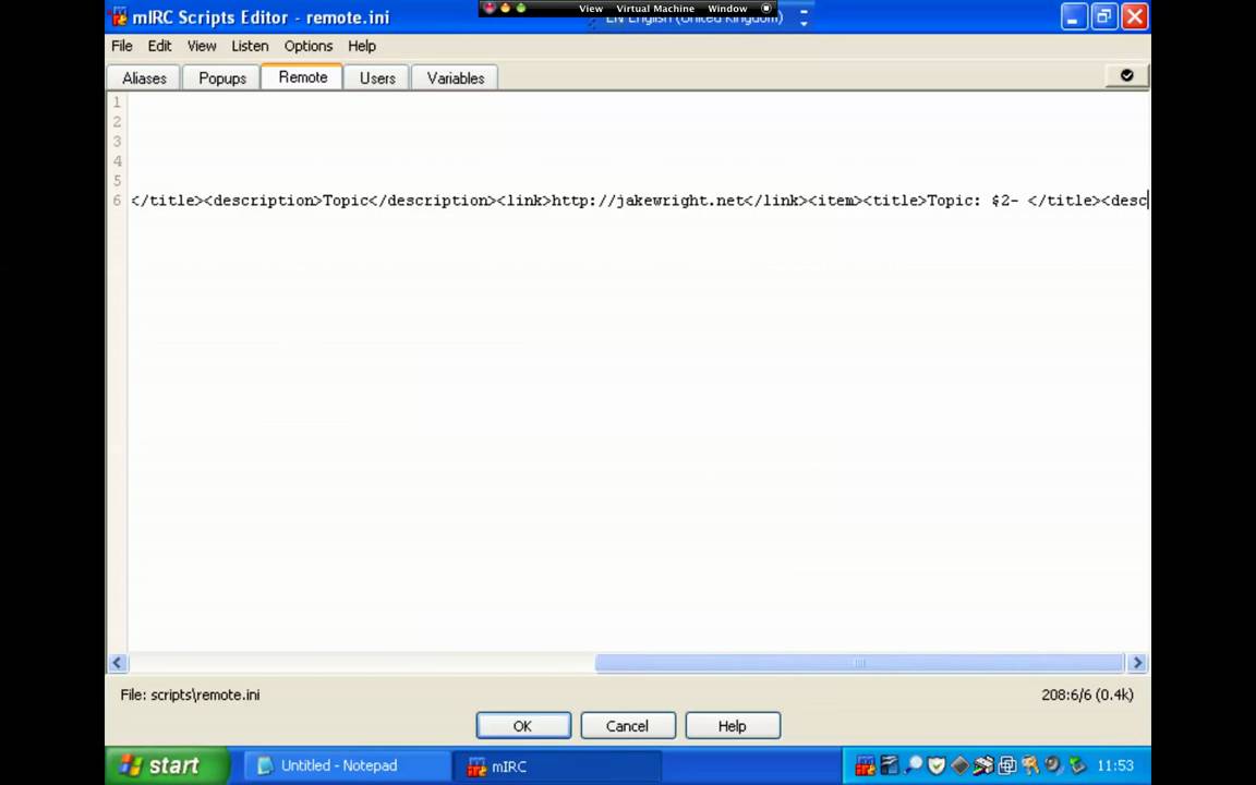 IRC Topic to RSS Feed via mIRC Bot - YouTube