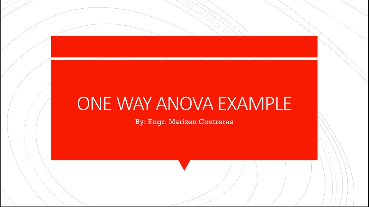 One way anova example - YouTube
