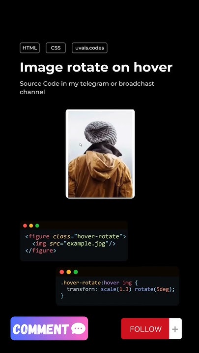 Image Rotate On Hover . HTML/CSS #reels #web #2024 #animation - YouTube