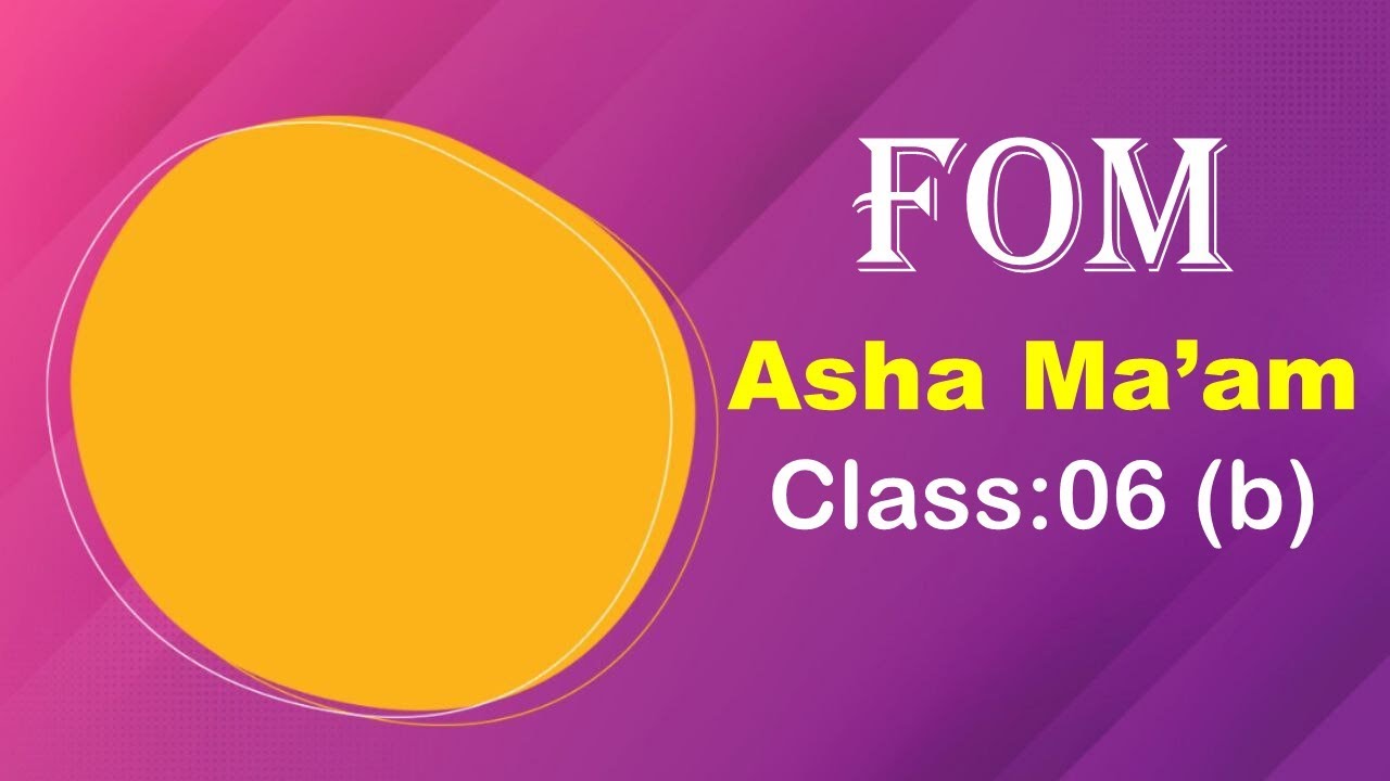 Fundamentals of marketing || Asha Ma'am || Class 06 (b) - YouTube