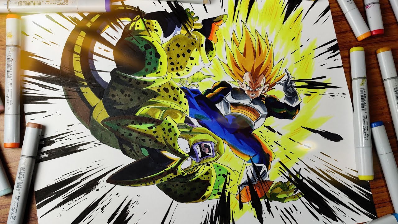 Super Vegeta Vs Perfect Cell