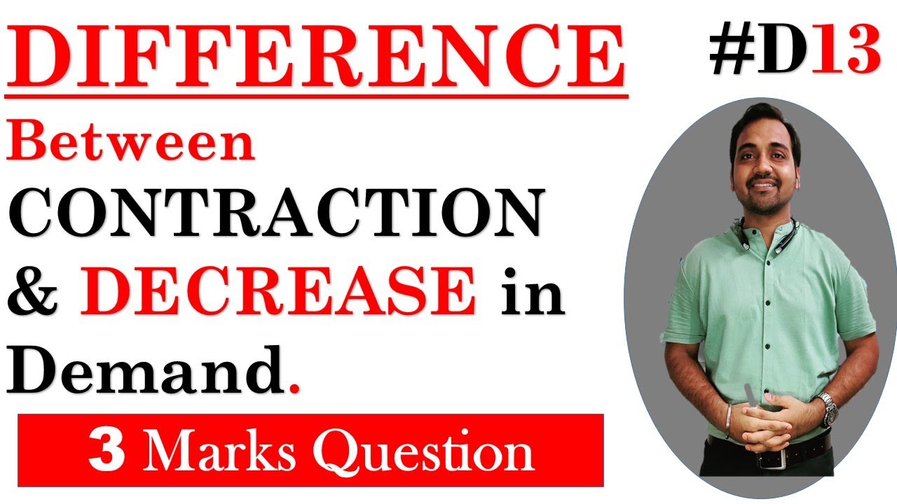 🔴Difference between Contraction and Decrease in demand || Theory of demand VIDEO 13 - YouTube