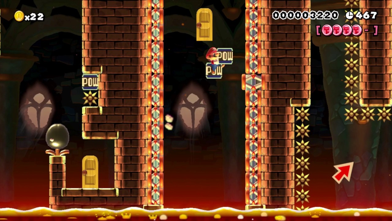Mario Maker Level Upload - Pit of death: 2 hard for U - YouTube