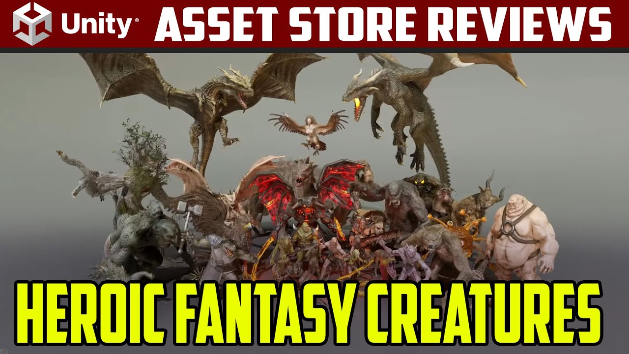 Unity Asset Reviews - HEROIC FANTASY CREATURES FULL PACK Volume 1 - YouTube