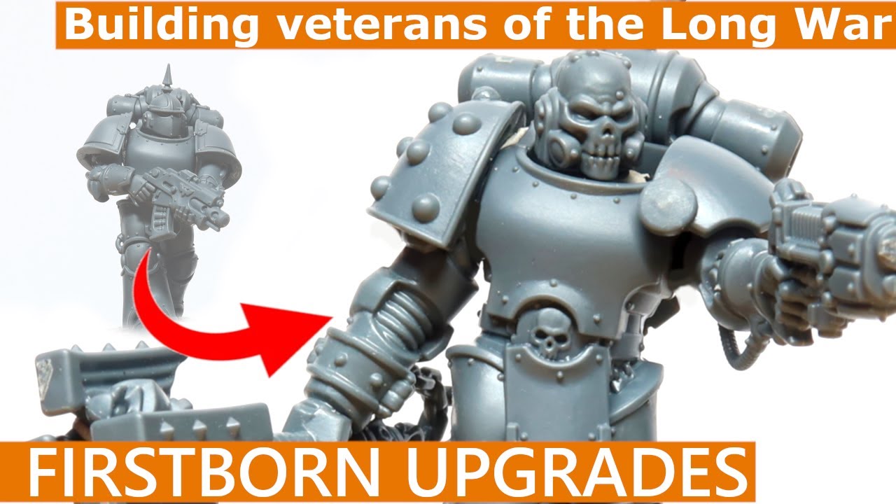 Kitbashing Firstborn: swapping heads, shoulder pads and arms - YouTube