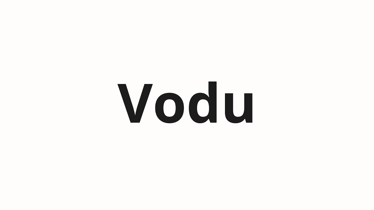 How to pronounce Vodu | Воду (Water in Russian) - YouTube