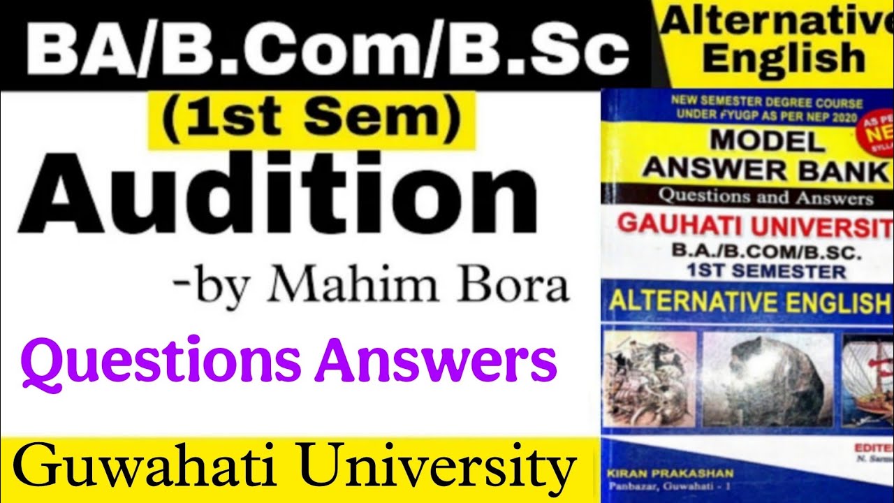 Audition by Mahim Bora (Model Book)l Question Answers 1st Sem ...