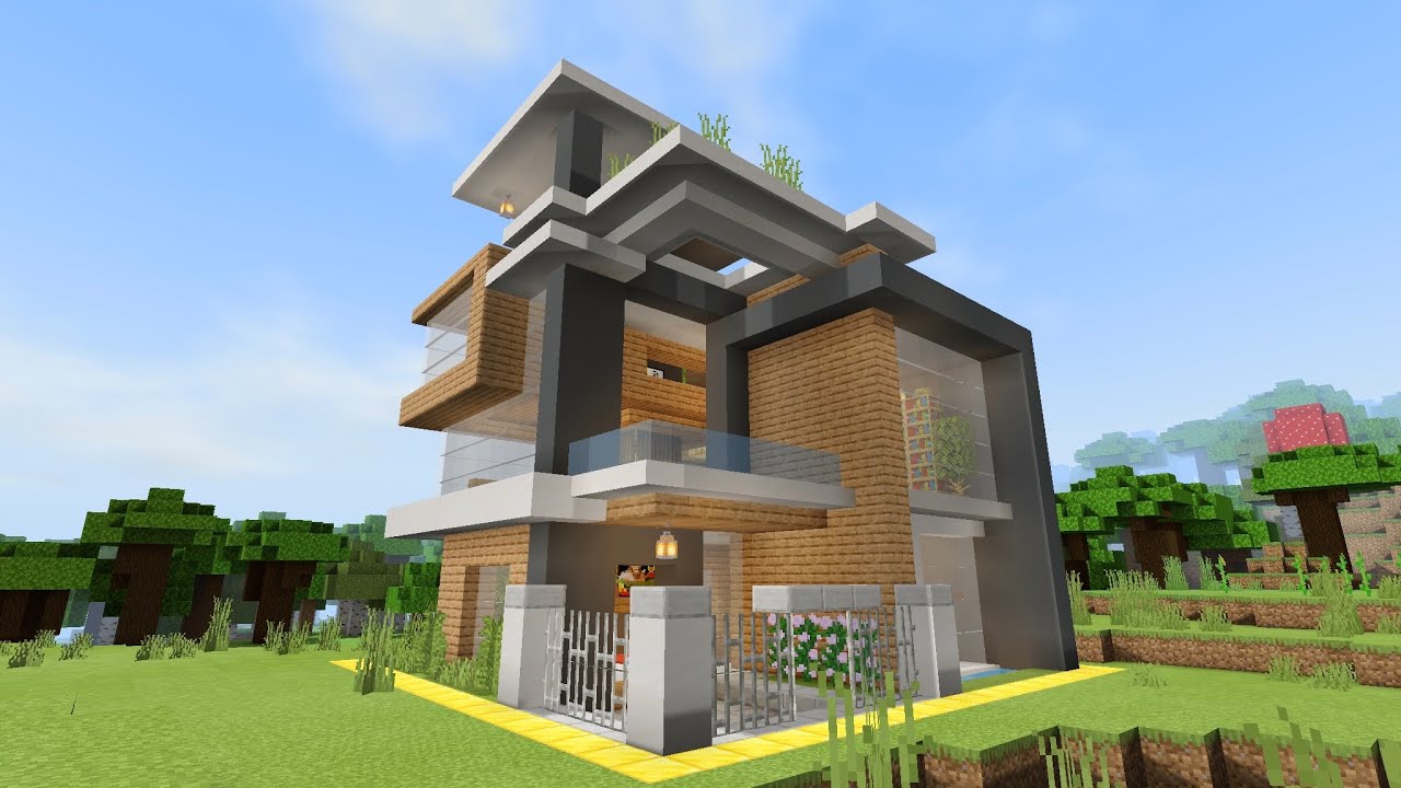 Minecraft: How To Build A Modern House In One Chunk (Tutorial) - YouTube