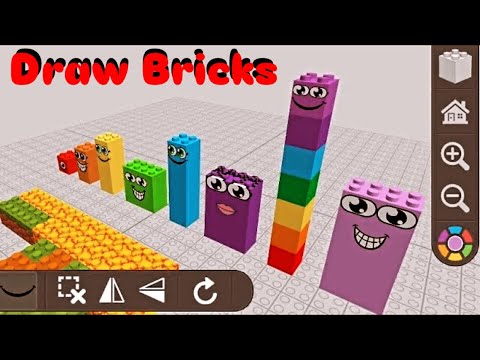Numberblocks Draw bricks - YouTube