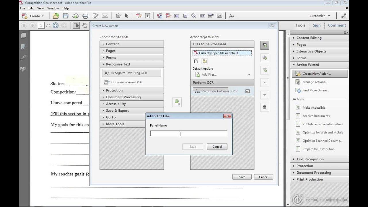 Acrobat XI Tutorial Creating a Custom Action - YouTube