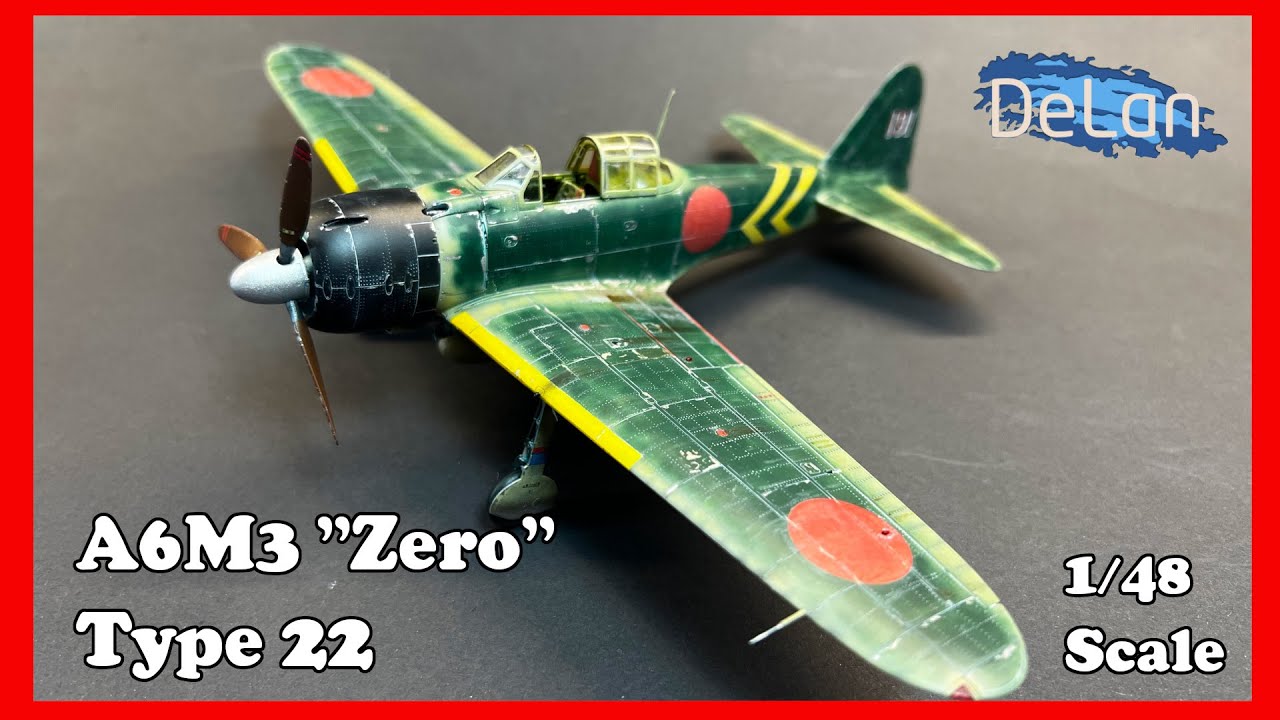 FULL BUILD Scale Model Aircraft A6M3 "Zero" Type 22 1/48 scale - YouTube