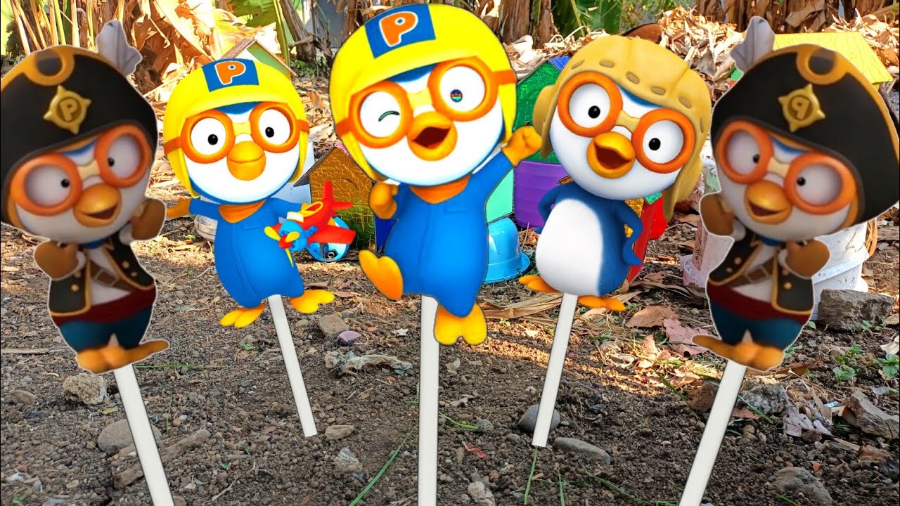 mencari pororo, teman teman pororo, krong,petty,rody,edy,pobby,harry ...