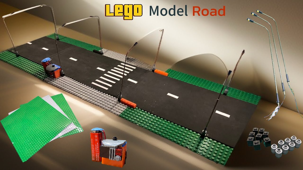 How To Make A Lego Road Street Lights With Lego Baseplate | The Lego ...