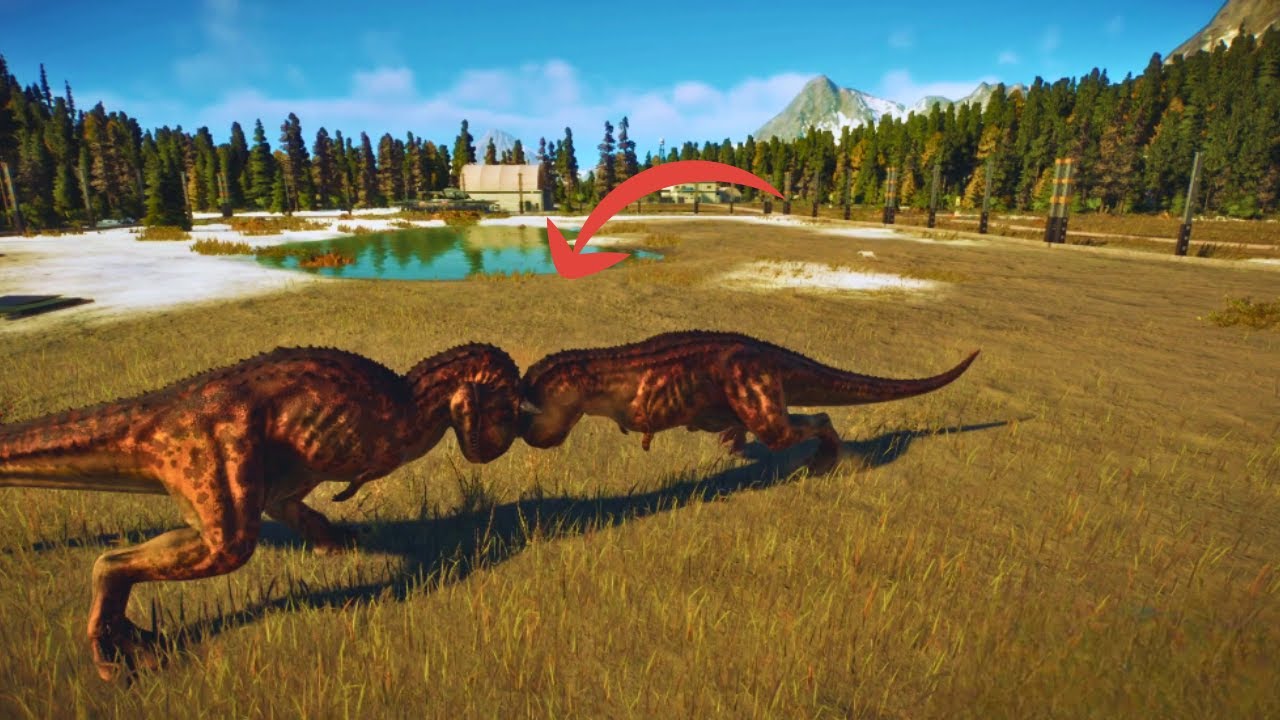 CARNOTAURUS FIGHTING EACH OTHER | JURASSIC WORLD EVALUTION 2 | GROODE ...