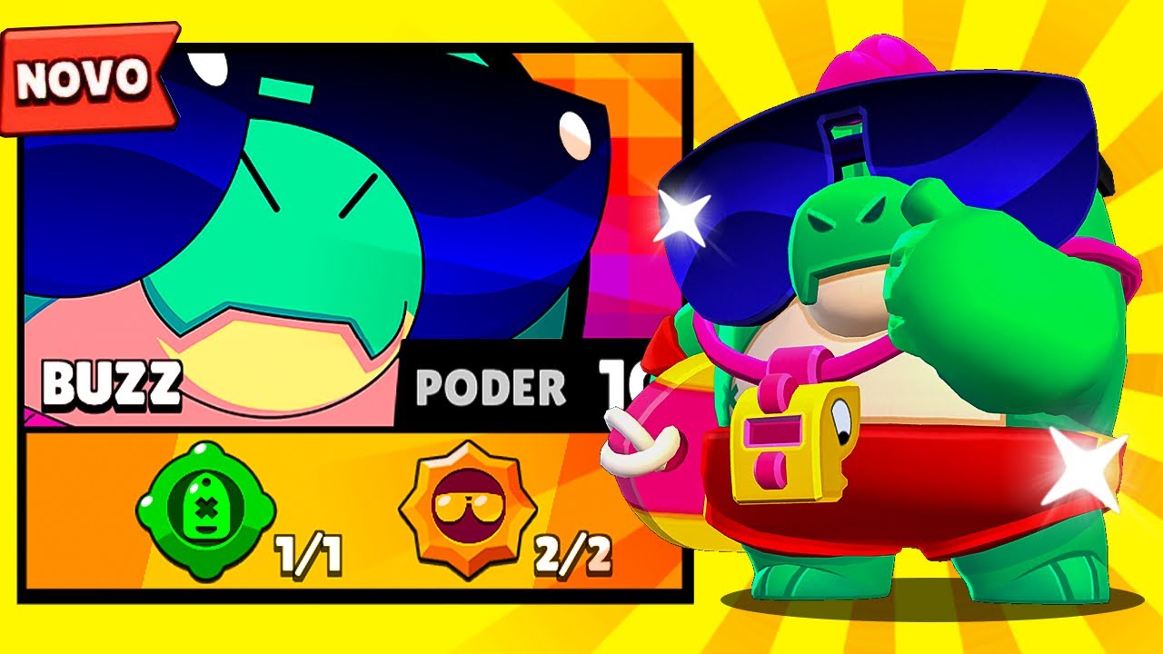 JOGUEI COM O NOVO BRAWLER BUZZ, ATUALIZAÇÃO BRAWL STARS!! - YouTube