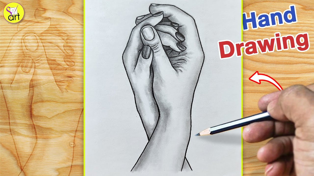 How to draw Couples Holding Hands drawing | Easy Couples valentines day ...