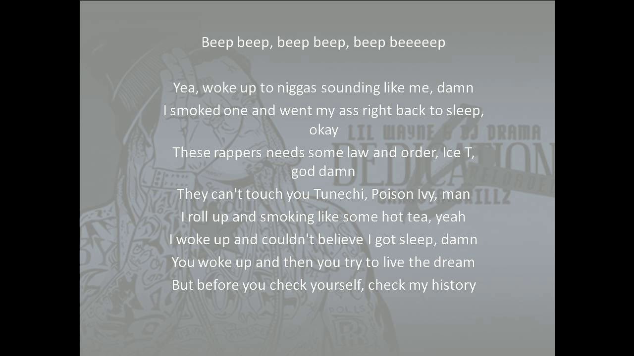 Lil Wayne - Back to sleep (lyrics) - YouTube