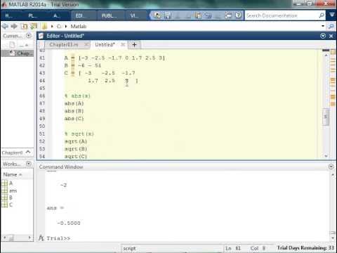 Elementary Matlab Functions - YouTube