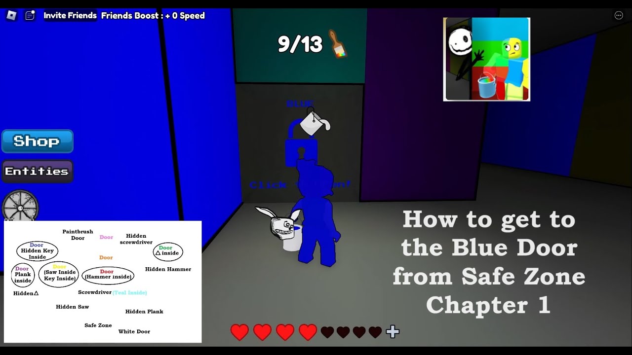 How to get to the Blue Door from Safe Zone in Color or Die Chapter 1 ...