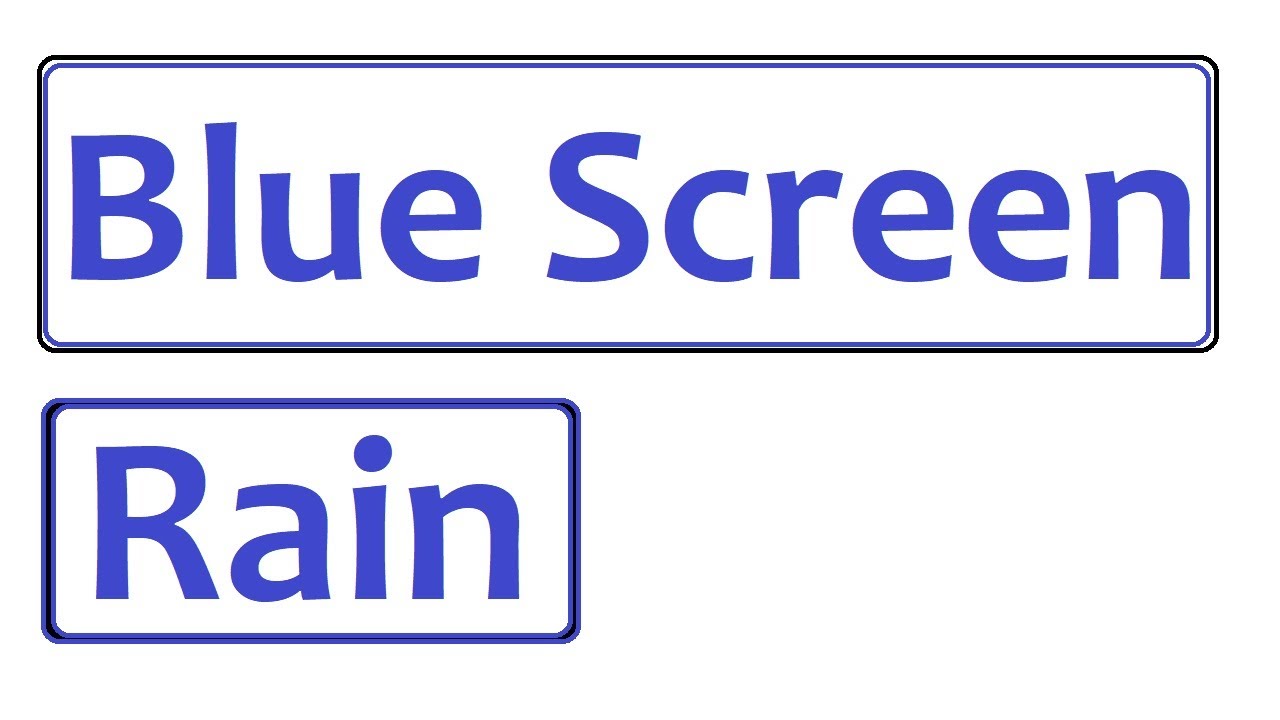 Rain Sounds For Sleeping Blue Screen - YouTube