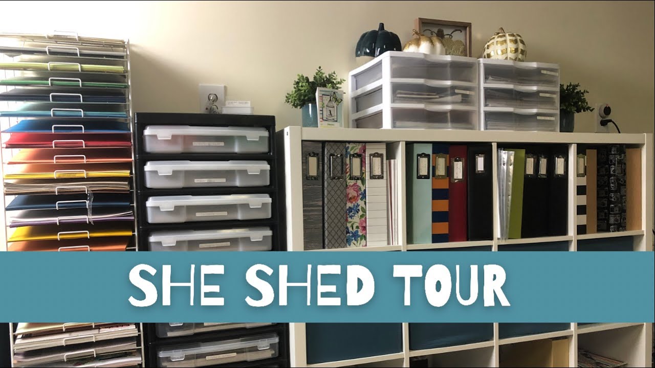 She Shed Craft Room Tour - YouTube